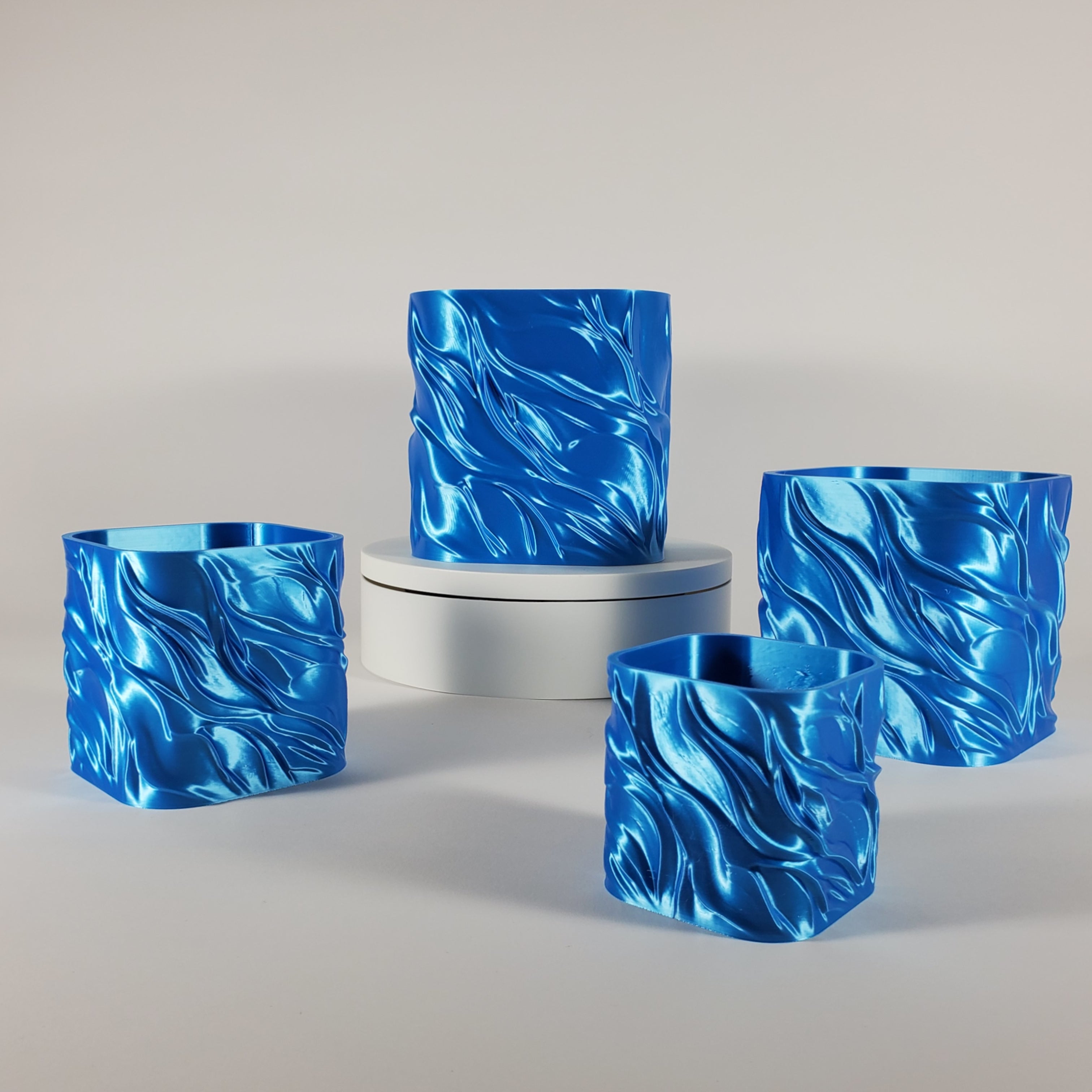 Flowing Textured Planter | Sculptural Accent for Your Space – Ponder & Pun